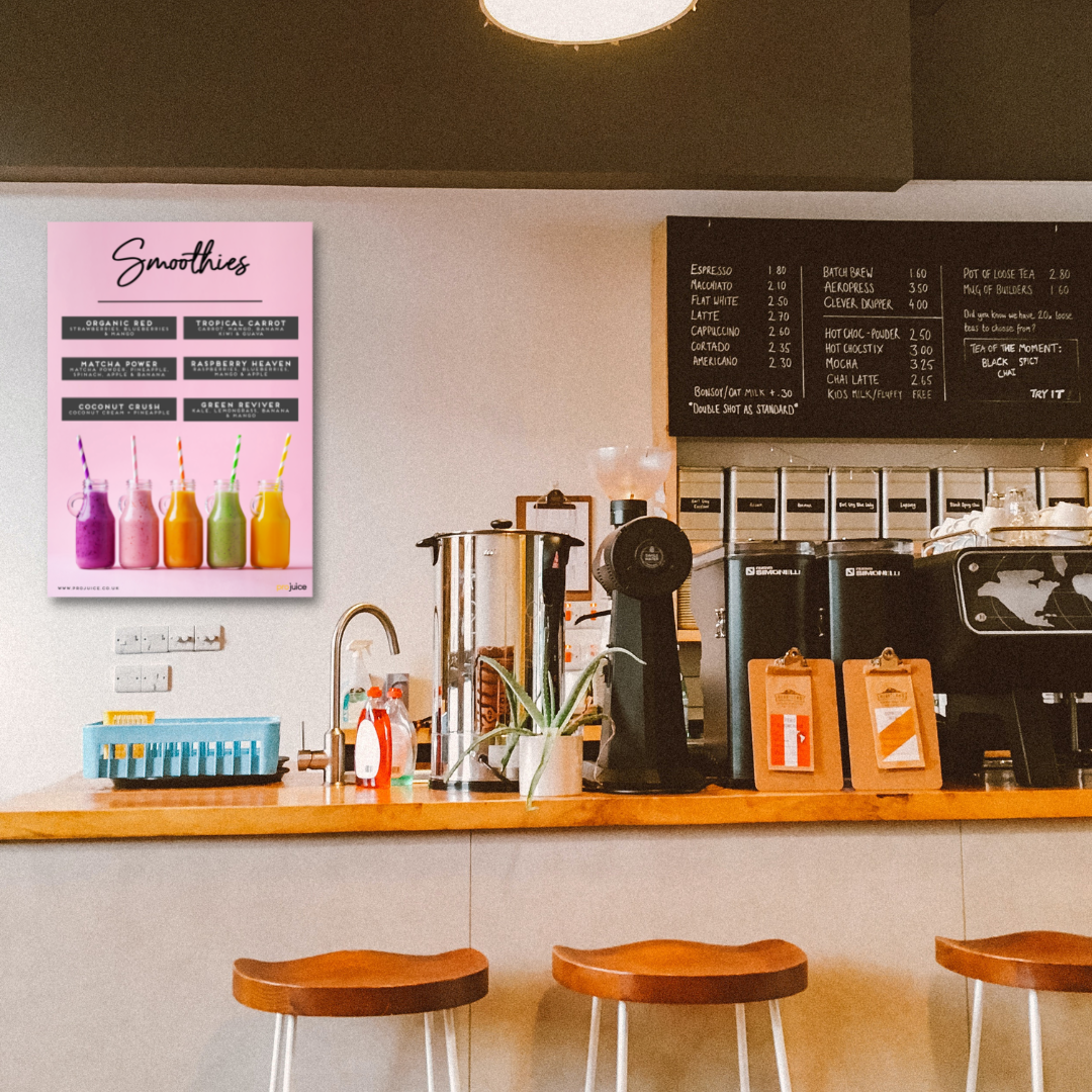 Smoothie Menu Board - Projuice