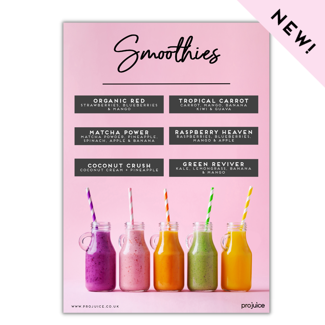 Smoothie Menu Board - Projuice