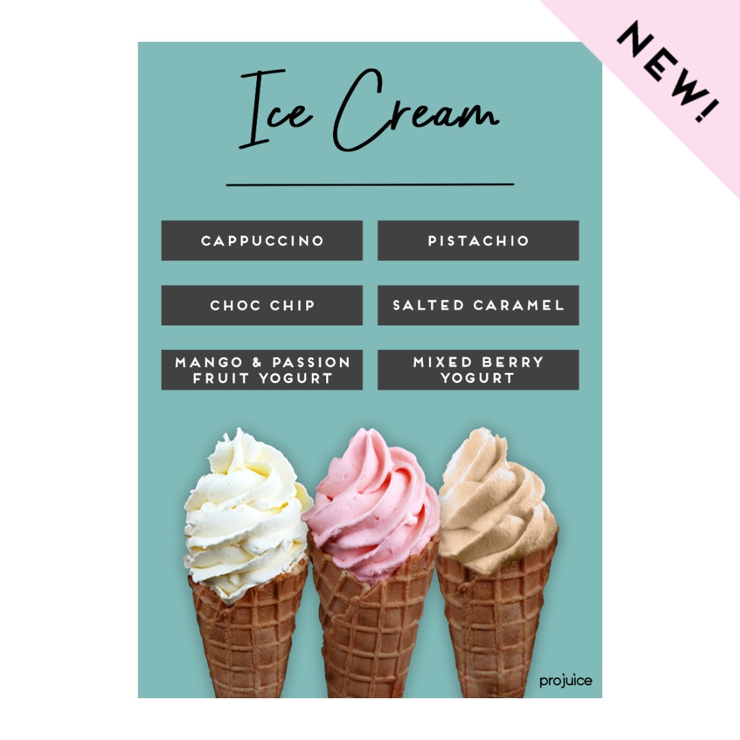 Swirl Ice Cream Menu Board | Magnetic Flavours | View Now